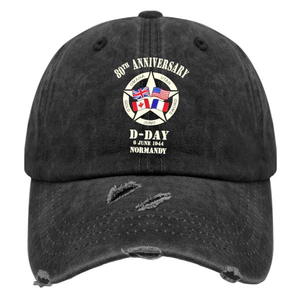 商品名:  Generic The 80th Anniversary of D-Day in Normandy on June 6, 1944 Hats for Womens Washed Distressed Baseball Cap L...