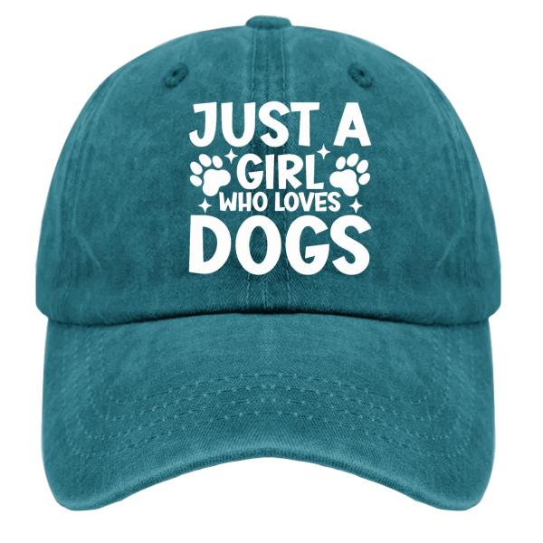 商品名:  Just A Girls Who Loves Dogs Cap Running Cap Cyan Blue Womens Baseball Caps Gifts for Boyfriends Sun Capブランド: GVNIE...