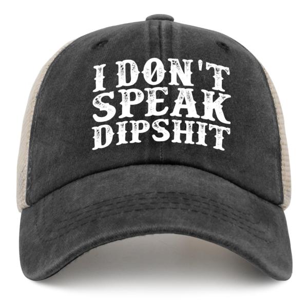 商品名:  BEIXBE I Dont Speak Dipshit Hat Trucker Hat Men Trendy Mesh Baseball Cap for Fall Blackブランド: BEIXBE商品サイズ: One Size...