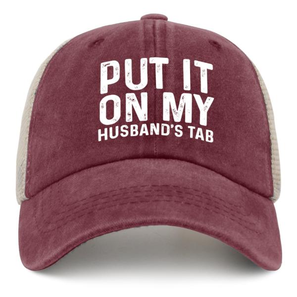 商品名:  BEIXBE Put it on My Husbands tab Trucker Hat Women Vintage Mesh Cap for Fall Redブランド: BEIXBE商品サイズ: One Size高さ: 1.7...