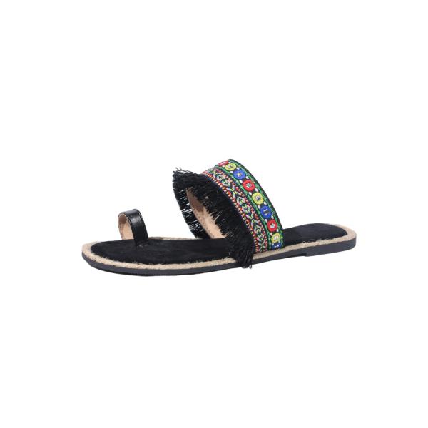 商品名:  Shesnugin Women's Boho Thong Sandals Toe Ring Flat Sandals Clip Toe Slip on Ethnic Summer Slippers Sandals Flip Fl...