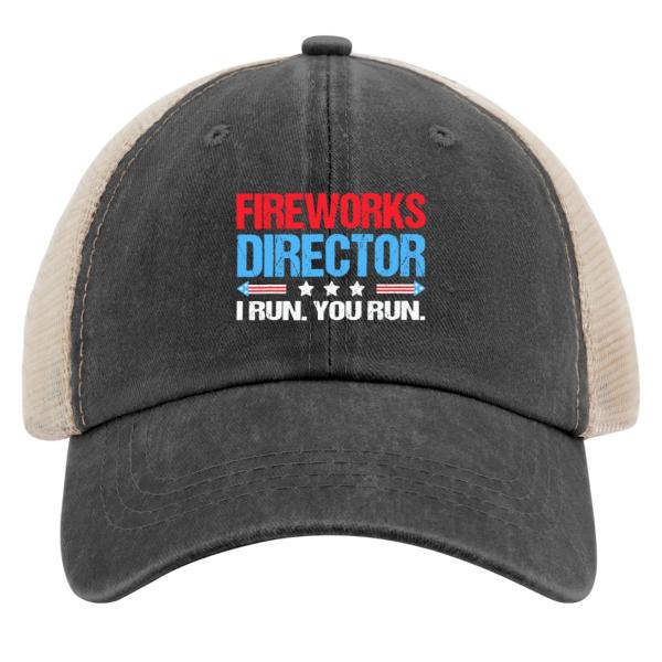 商品名:  Generic Fireworks Director I Run You Run Hat for Womens Baseball Caps Stylish Washed Dad Hat Cotton, Allblackブランド:...