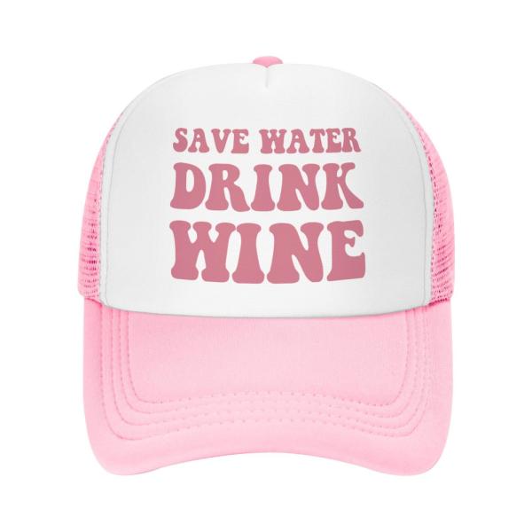 商品名:  Generic Save Water Drink Wine Trucker Hats for Women Pink Men Funny Dirty Baseball Cap for Men Gag Giftブランド: Gener...