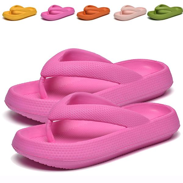 商品名:  Cloudies Flip Flops for Women, Soft Comfy Slides Non-slip Thick Cloudies Slides (Rose red,36-37)ブランド: Cocadong商品サイ...