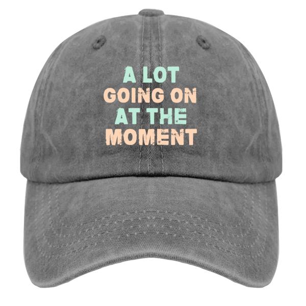 商品名:  Generic A Lot Going On at The Moment Trucker Hat Mens Trucker Hat Pigment Gray Running Hat Men Gifts for Women Bas...