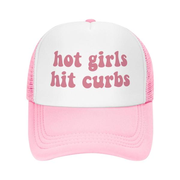 商品名:  Generic Hot Girls Hit Curbs Trucker Hats for Women Pink Men Funny Gag Trucker Hats for Girls Humor Giftブランド: Gener...