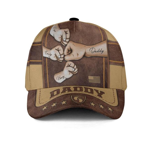 商品名:  Personalized Fathers Day Hat, Fist Bump Hat, Customized Daddy Hat, Custom Dada Hats, Grandpa Baseball Cap 3ブランド: C...