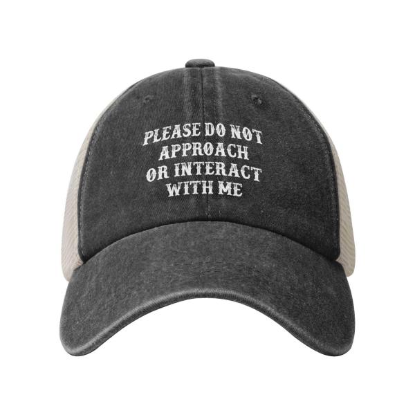 商品名:  Please Do Not Approach Or Interact with Me Hats for Men Black Women Funny Humor Baseball Cap for Women Humor Giftブ...