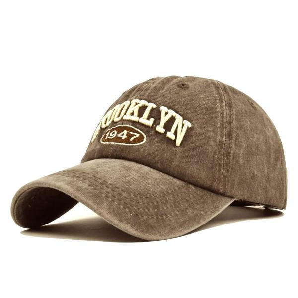 商品名:  Brooklyn NY Classic Washed Dad Hat, Curved Brim Adjustable, Cotton Baseball Cap for Men &amp; Women, Golf, Gym (Co...