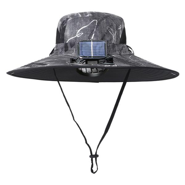 商品名:  Wide Brim Solar Fan Outdoor Fishing Hat, Men Sun Hat with One Solar Fan Fishing Hats, Solar Fan Hat Upf50+ Protect...