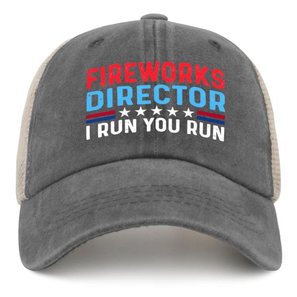 商品名:  Zuriohalk Happy 4th of July Hat Fireworks Director I Run You Run Hat Trucker Hat Women Vintage Mesh Cap for Summer...
