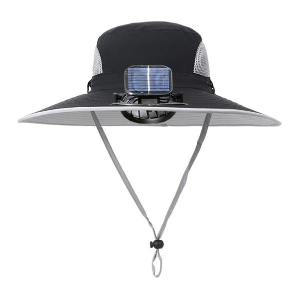 商品名:  Generic Wide Brim Solar Fan Outdoor Fishing Hat, Men Sun Hat with One Solar Fan Fishing Hats, Solar Fan Hat Upf50+...