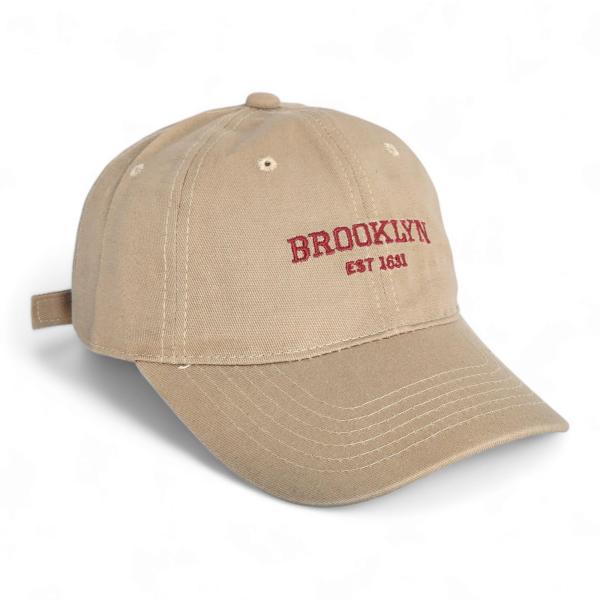 商品名:  Brooklyn NY Classic Washed Dad Hat, Curved Brim Adjustable, Cotton Baseball Cap for Men &amp; Women, Golf, Gym (Co...