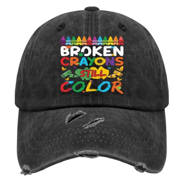 商品名:  Generic Broken Crayons Still Color Hat for Mens Washed Distressed Baseball Cap Aesthetic Washed Dad Hats, Allblack...