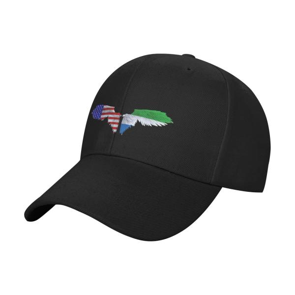 商品名:  Generic Wings America Sierra Leone Sierra Leonean Flag Baseball Cap Printed Vintage Pattern Decoration for Men Wom...