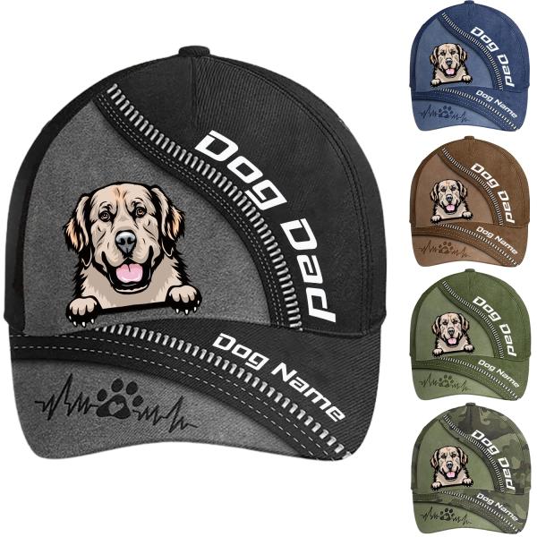 商品名:  Golden Retriever 2 Dad Cap, Custom Dog Dad Hat, Personalized Dog Dad Cap, Baseball Cap Dog Papa, Dog Mom, Pet Love...