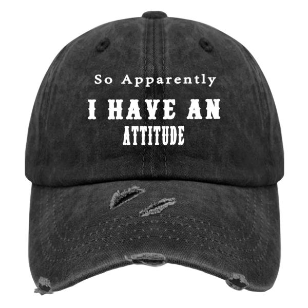 商品名:  Generic So Apparently I Have an Attitude Hat for Men Baseball Cap Soft Washed Workout Hat Adjustable, Allblackブランド...
