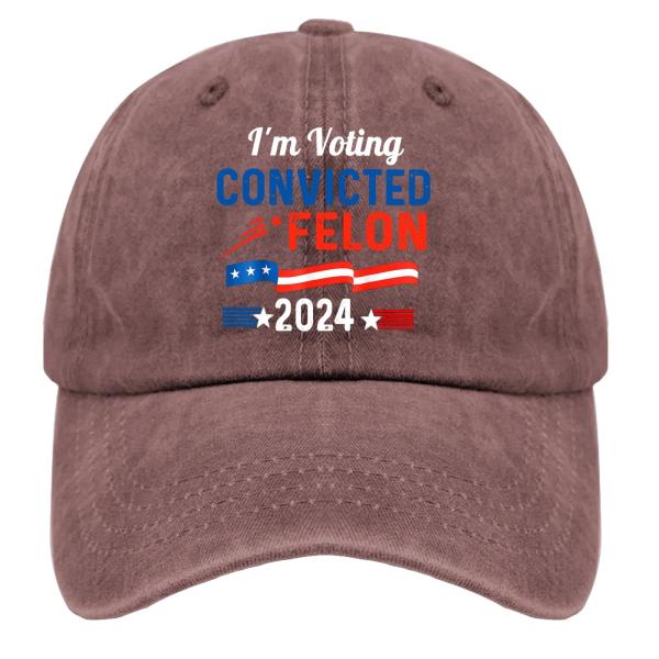 商品名:  Generic Trump 2024 Convicted Felon, I'm Voting Convicted Felon 2024 Hat for Mens Trump 2024 Still Voting Wine Redブ...
