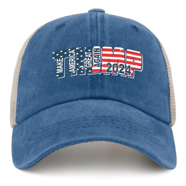 商品名:  Rtiuortpy Trump 2024 Make America Great Again Trucker Hat Men Trendy Mesh Hats for Summer Lake Blueブランド: Rtiuortpy...