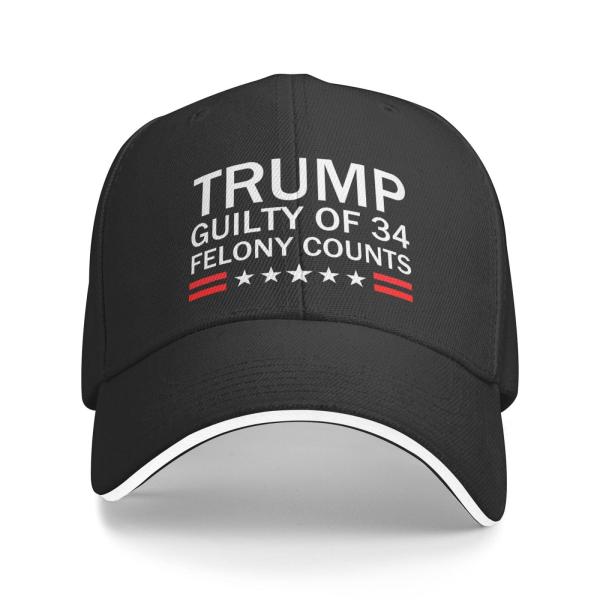 商品名:  Trump Hat Trump Guiltys of 34 Felony Counts Baseball Caps for Men 90s Vintage Baseball Hats Blackブランド: TPZIBF商品サイズ...