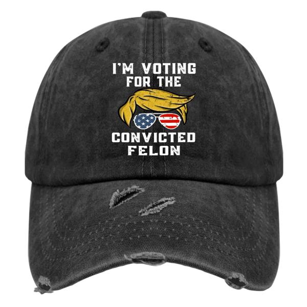 商品名:  Generic I'm Voting for The Convicted Felon Hat for Men Funny Trump 2024 45 47 Sun Hat Sports Hat Dad Birthday Gift...