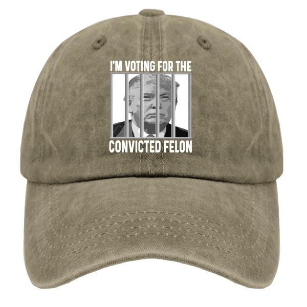 商品名:  Generic I'm Voting for The Convicted Felon Hats for Men Funny Trump 2024 45 47 Baseball Cap Funny Hat Grandpa Gift...