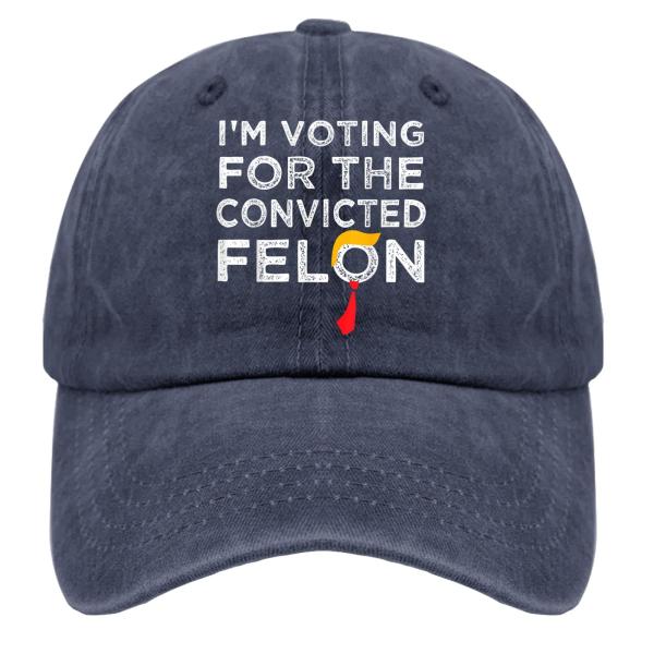 商品名:  Generic I'm Voting for The Convicted Felon 2024 Hats Vote Hat for Mens Women Navy Blue &amp; Funny Hat &amp; Runni...