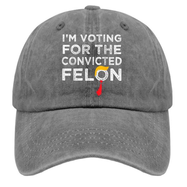 商品名:  Generic I'm Voting for The Convicted Felon 2024 Hats Vote Hats for Men Women Pigment Gray &amp; Trucker Hat &amp; ...