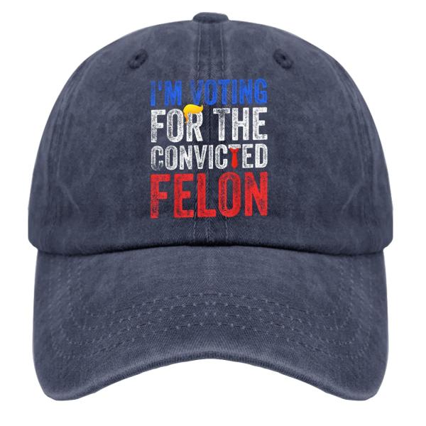 商品名:  Generic I'm Voting for The Convicted Felon 2024 Hats Vote Hat for Womens Men Navy Blue &amp; Sun Hat &amp; Trucker...