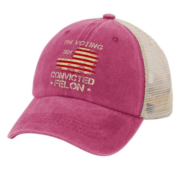 商品名:  Generic I'm Voting for The Convicted Felon 2024 Hats Vote Hats for Womens Mens Pink &amp; Fishing Hats &amp; Fishi...
