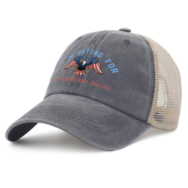 商品名:  I'm Voting for The Convicted Felons Hat Womens Fashionable Dad Hat Mens Gray Cap Fashionable Unique Gifts for Writ...