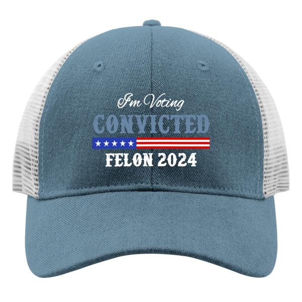 商品名:  Generic I'm Voting Convicted Felon 2024 Hat for Womens Baseball Caps Stylish Washed Hiking Hat Light Weight SkyBlu...