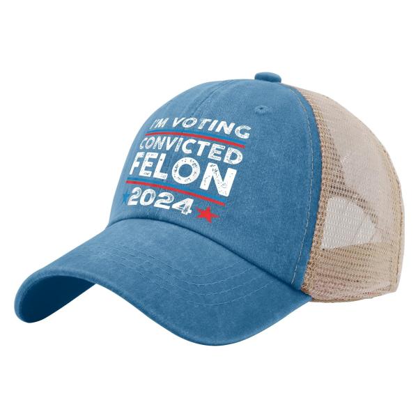 商品名:  Generic I'm Voting for The Convicted Felon Hat Vote Hat for Womens Men Lake Blue &amp; Running Hats &amp; Dad Hats...