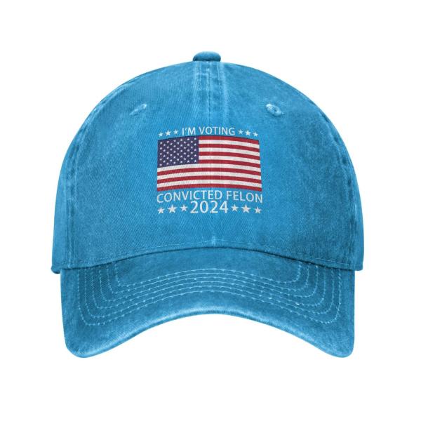 商品名:  I'm Voting Convicted Felons Baseball Caps for Men 90s Vintage Baseball Hats Blueブランド: TPZIBF商品サイズ: One Size高さ: 1.7...