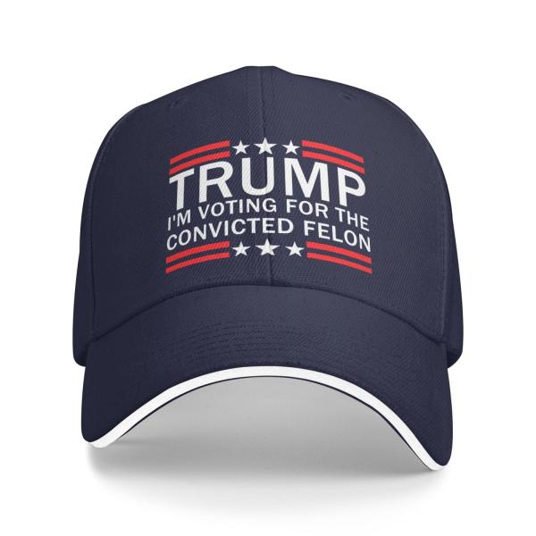 商品名:  Ositerpz Trump 2024 Hat I'm Voting for The Convicted Felons Hat Men Baseball Caps Vintage Cap Navy Blueブランド: Osite...
