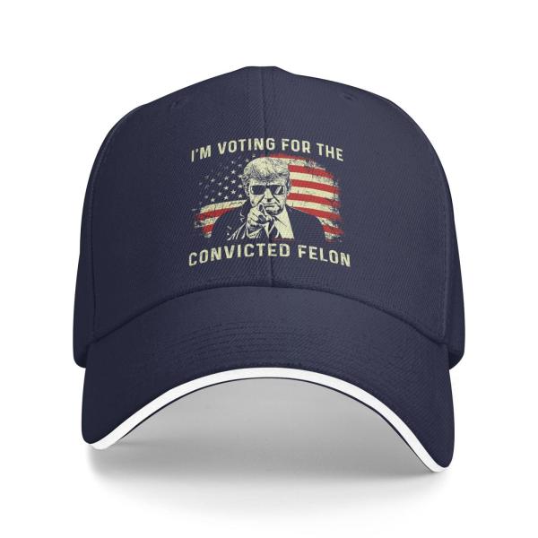 商品名:  Suirtaeop Voting for a Felon Hat I'M Voting for The Convicted Felon Hat Men Baseball Caps Fashionable Cap, Navy Bl...