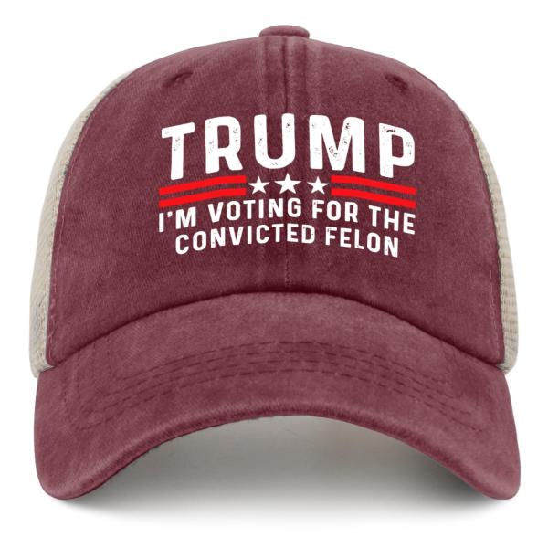 商品名:  Suirtaeop I'm Voting for The Convicted Felon Hat Trucker Hat Men Funny Mesh Cap for Summer Redブランド: Suirtaeop商品サイズ...