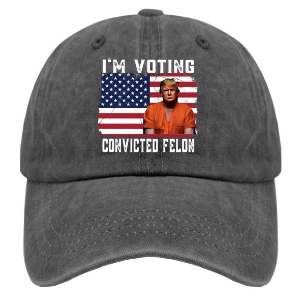 商品名:  Generic I'm Voting for The Convicted Felon Hat for Womens Baseball Caps Low Profile Washed Ball Cap, Design 6ブランド:...
