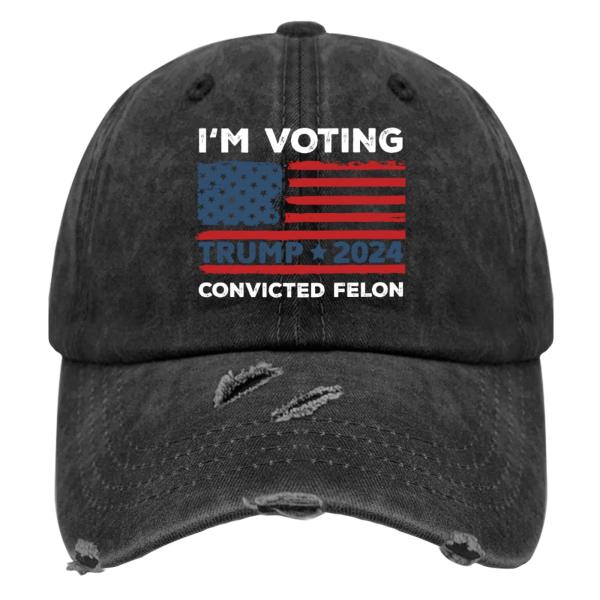 商品名:  I'm Voting for The Convicted felon Trucker Hat Men Funny Mesh Hat for Summer Blackブランド: Drouerby商品サイズ: One Size高さ:...