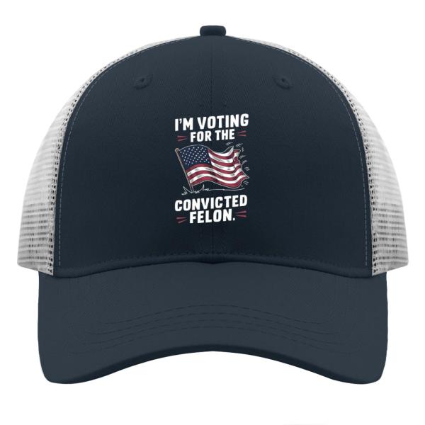 商品名:  I'm Voting for The Convicted felon Hat Trucker Hat Men Funny Mesh Cap for Summer Marine Blueブランド: Drouerby商品サイズ: O...