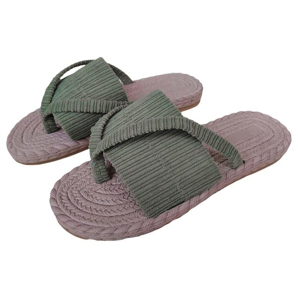 商品名:  Women's Woven Roman Flip Flops Open Toe Suede Slip On Home Slippers Breathable Lightweight Summer Casual House Sli...