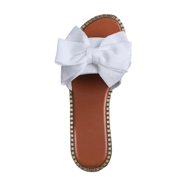 商品名:  Women's Flats Slippers Solid Color Bowknot Open Toe Flat Sandals Summer Casual Slip On Home Slipper Dressy Slides ...
