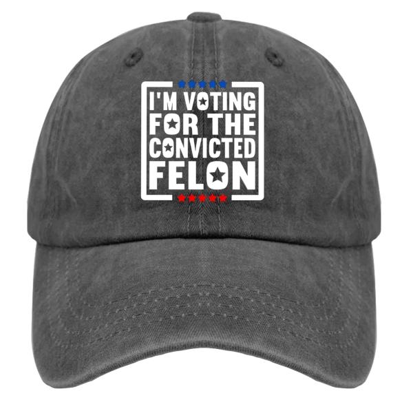 商品名:  generic Vote Felon Trump 2024, I'm Voting Convicted Felon Hat for Womens Baseball Cap Aesthetic Washed Dad, Pigmen...