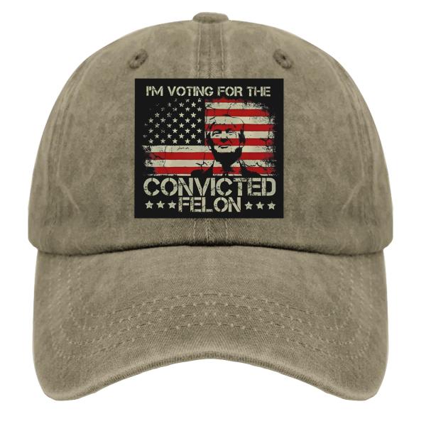 商品名:  generic Vote Felon Trump 2024, I'm Voting Convicted Felon Hat for Mens Baseball Caps Soft Washed Ball Cap, Pigment...