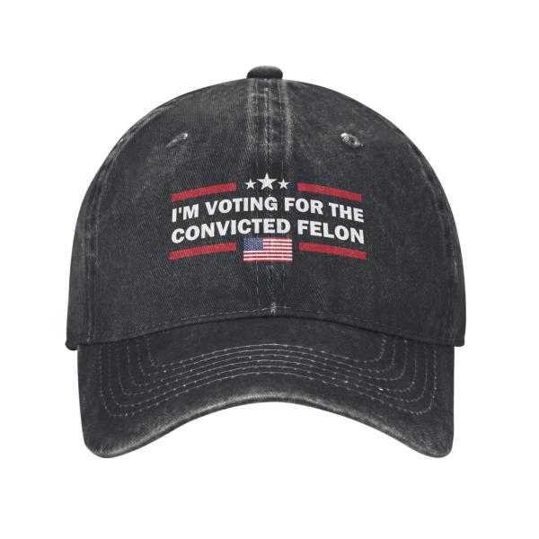 商品名:  Elixvsoer I'm Voting for The Convicted Felon Cap for Men Dad Hats Trendy Hat Blackブランド: Elixvsoer商品サイズ: One Size高さ...