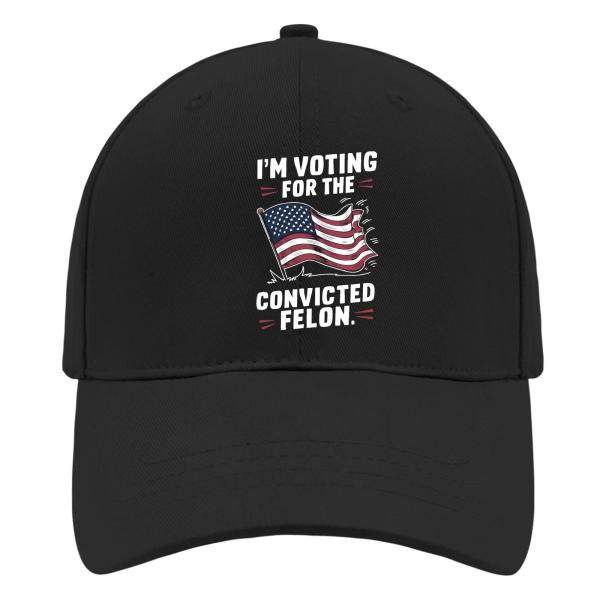商品名:  Generic I'm Voting for The Convicted Fellon 2024 Golf Hat USA Hat AllBlack Dad Hat Gifts for Boyfriends Cool Hatsブ...