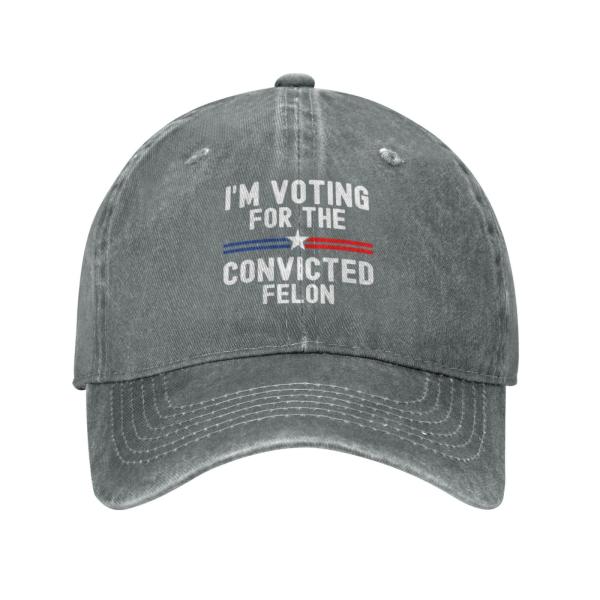 商品名:  feirel I'm Voting for The Convicted Felon Baseball Caps for Women Men Adjustable Cute Funny Grey Hats for All Seas...