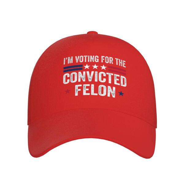 商品名:  feirel I'm Voting for The Convicted Felon Baseball Caps for Women Men Adjustable Cute Funny Red Hats for All Seaso...