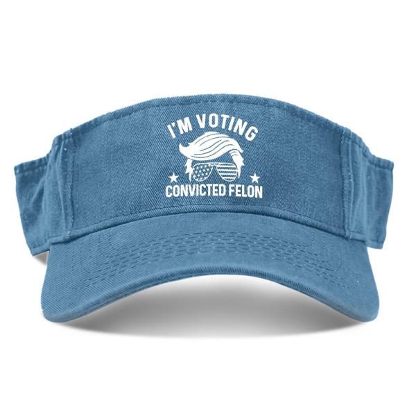 商品名:  Nasslark I'm Voting Convicted felon Hat Visor Hat for Men Sun Visor Hats Funny Baseball Hat Lake Blueブランド: Nasslar...