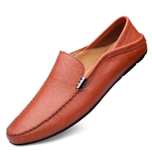 商品名:  SayfuR Loafers for Men Round Toe Solid Color Leather Loafer Shoes Flexible Comfortable Anti-slip Wedding Slip On(D...